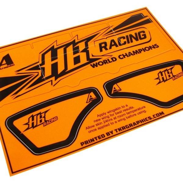 Answer-RC HB Racing Wing Skin - Fluorescent Orange - Evolution Models